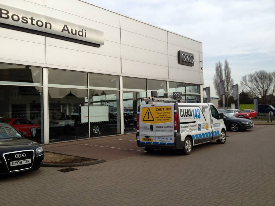 Clean 143 appointed window cleaners at Boston Audi. - Clean143
